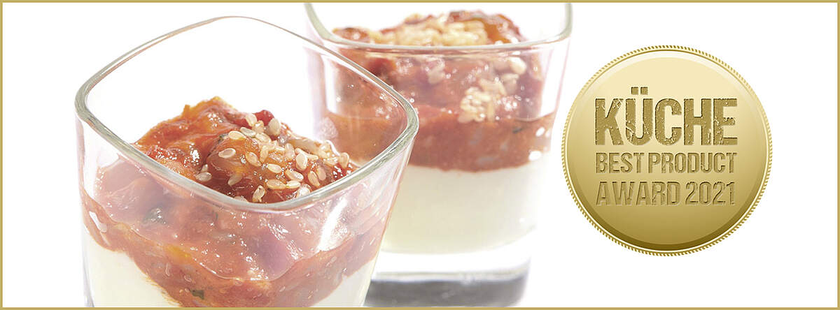 BEST PRODUCT AWARD 2021: Gebeizter Lachs mit Kimchi auf Yuzu-Frischkäse ...